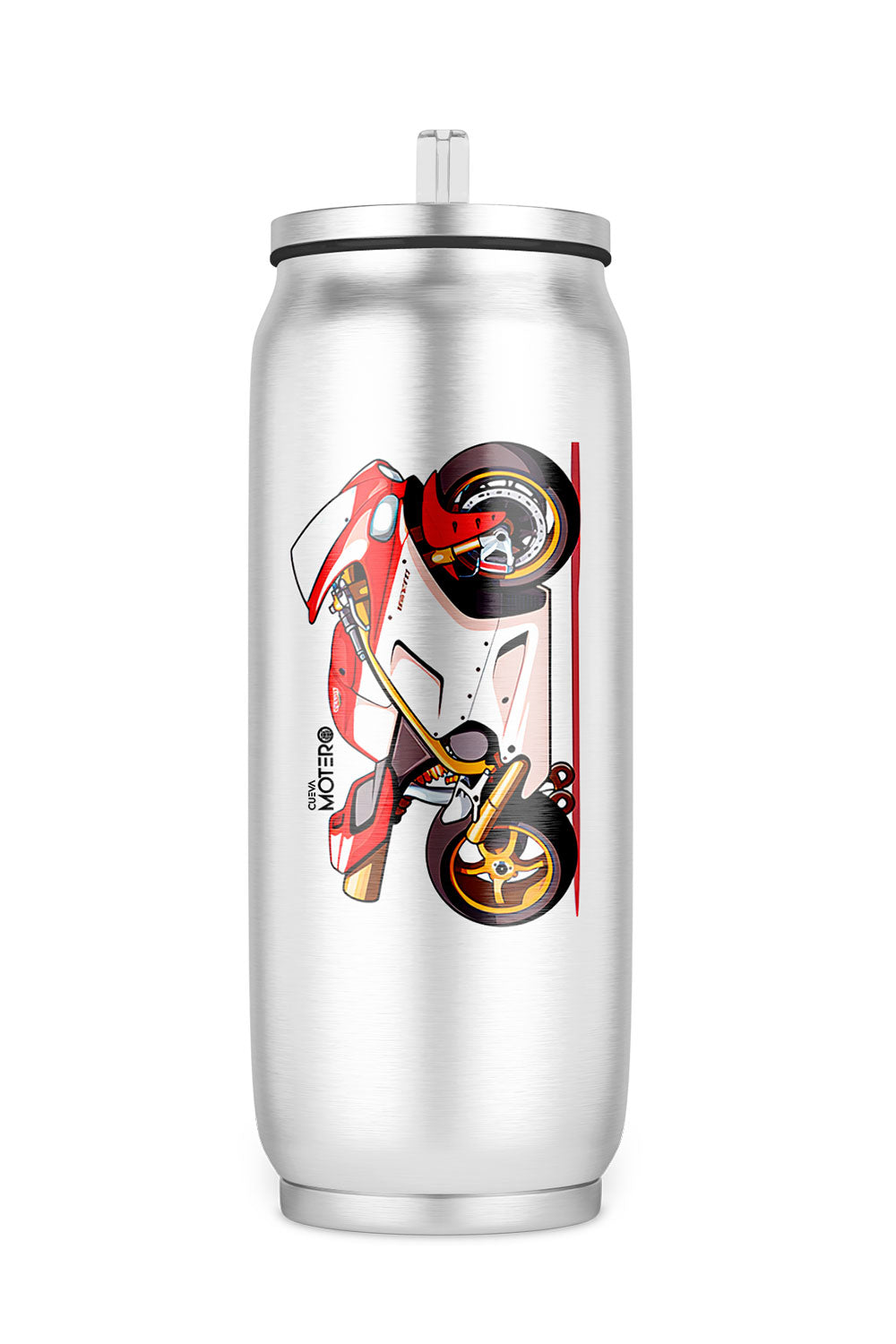 Termo de acero tipo lata de 450 ml con Diseño 149 – Cuevamoteros