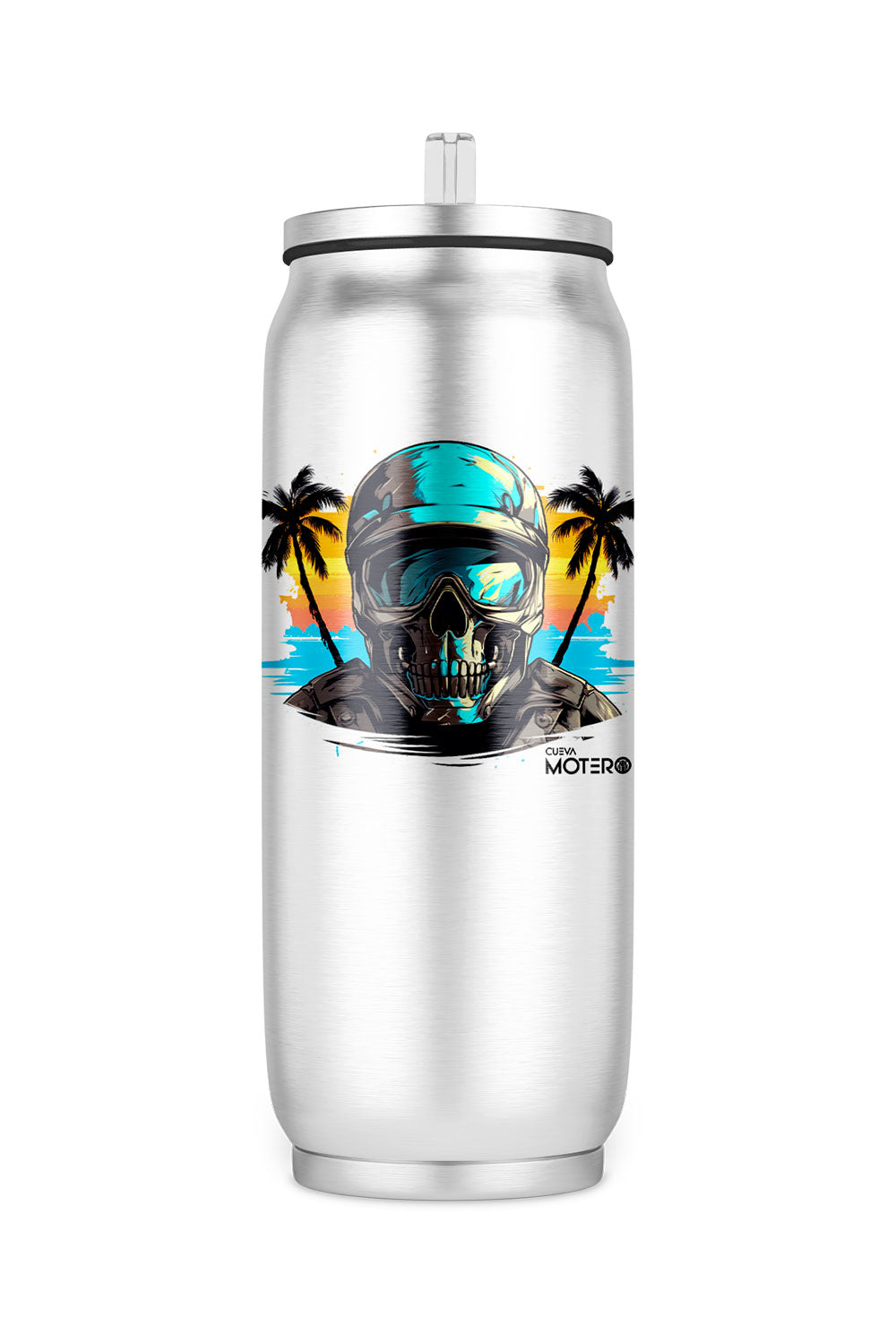 Termo de acero tipo lata de 450 ml con Diseño 15 – Cuevamoteros